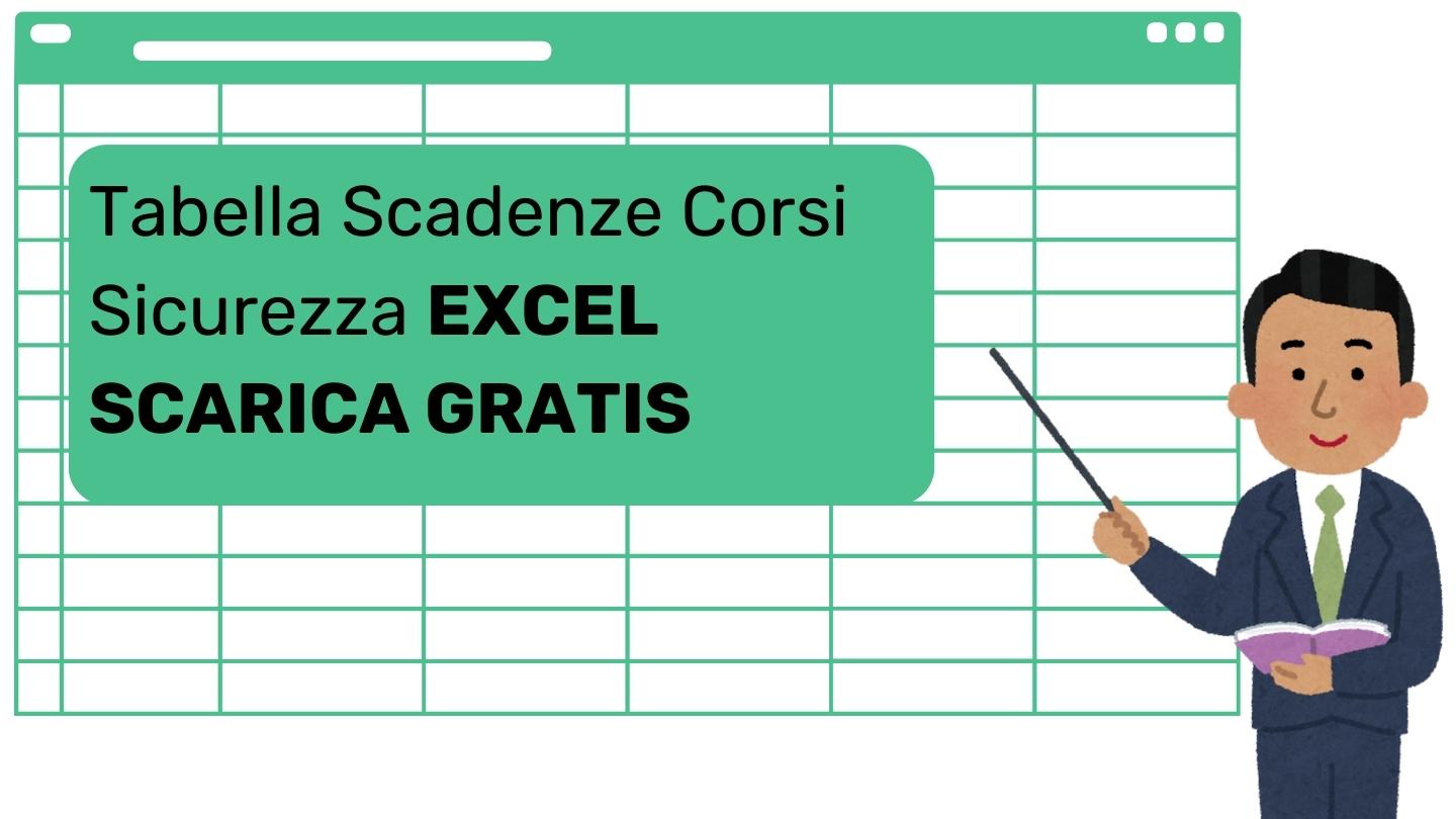 Tabella Scadenze Corsi Sicurezza Excel 2025 Scarica Gratis